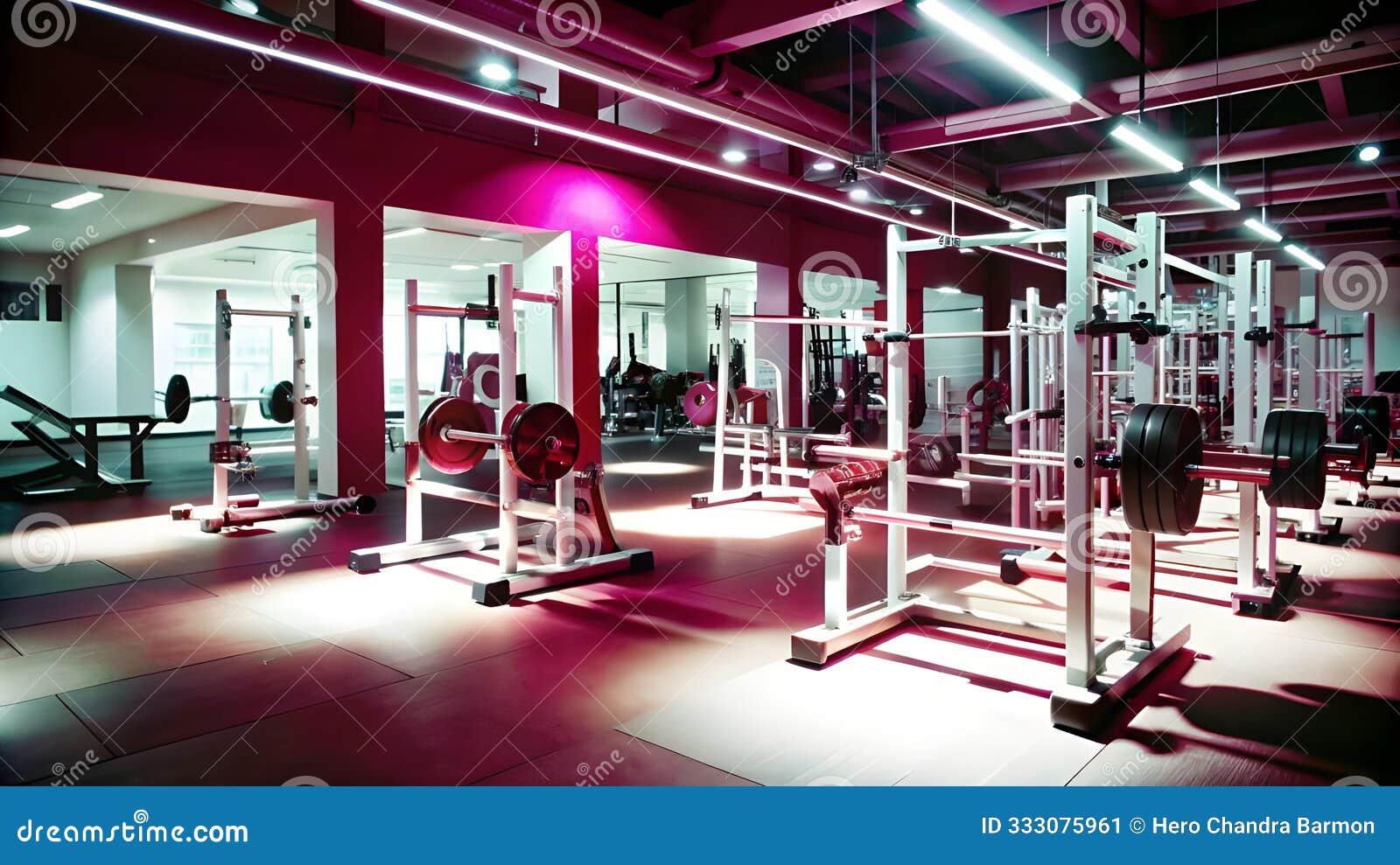 Wide Angle Photography of an Empty Modern Gym Room Interior Full of ...