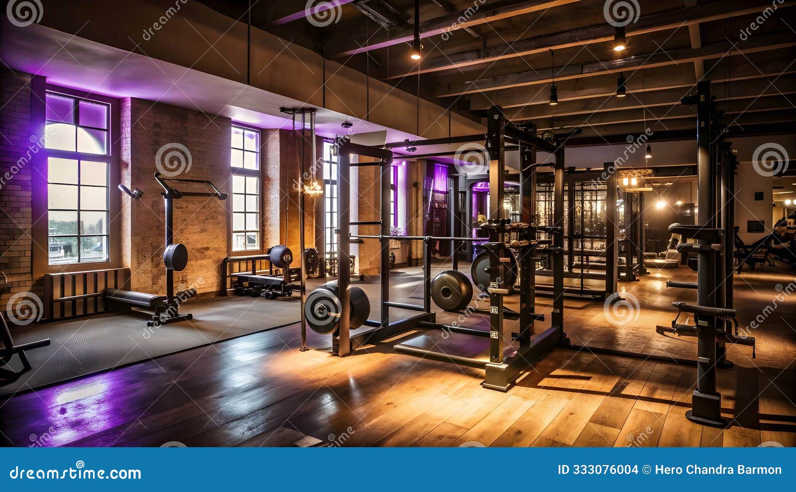 Wide Angle Photography of an Empty Modern Gym Room Interior Full of ...