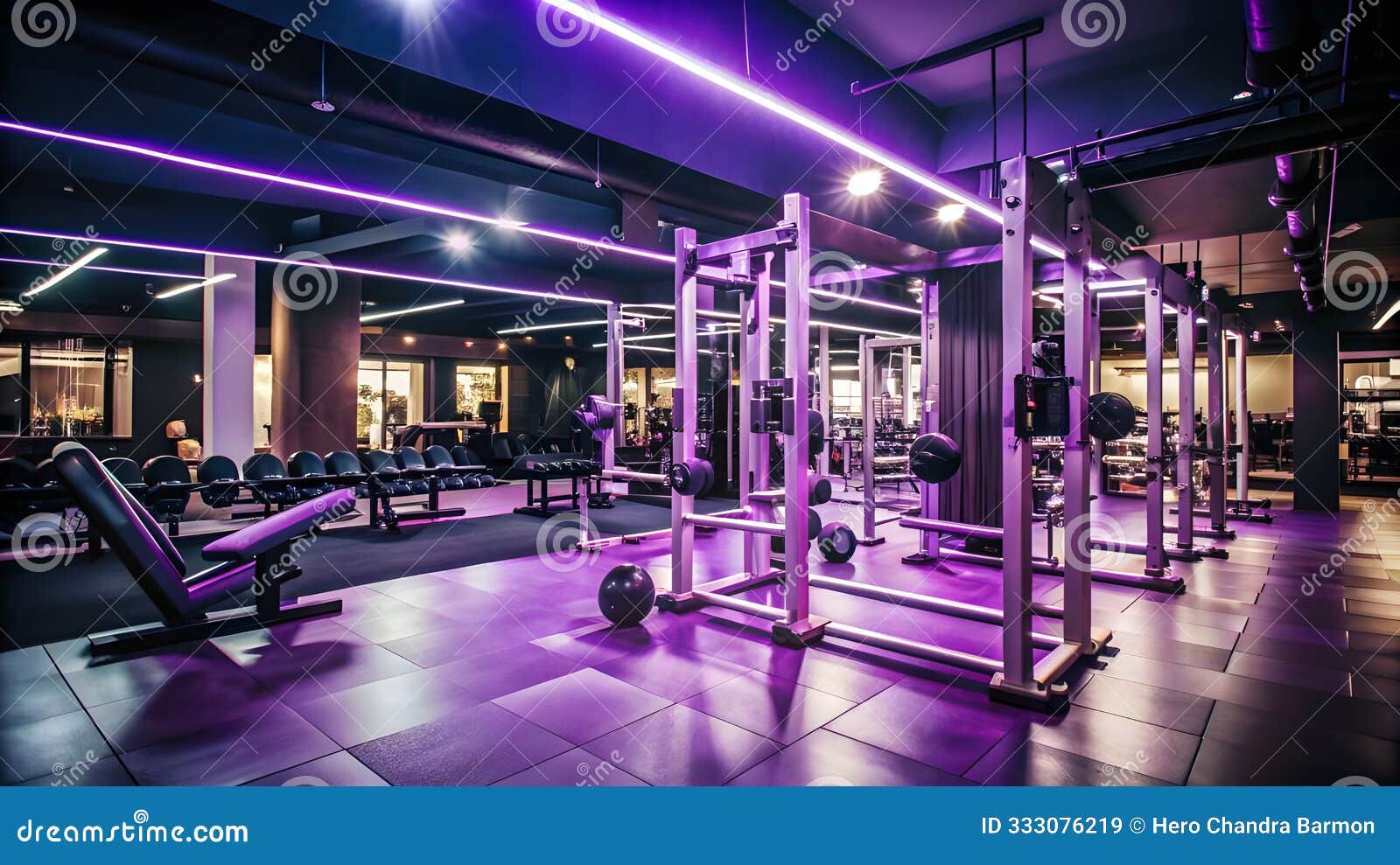 Wide Angle Photography of an Empty Modern Gym Room Interior Full of ...