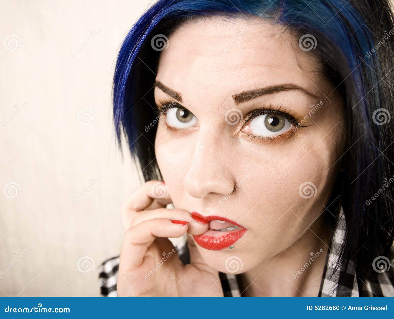 Wide Angle Portrait of a Apprehensive Rockabilly G Stock Photo - Image ...