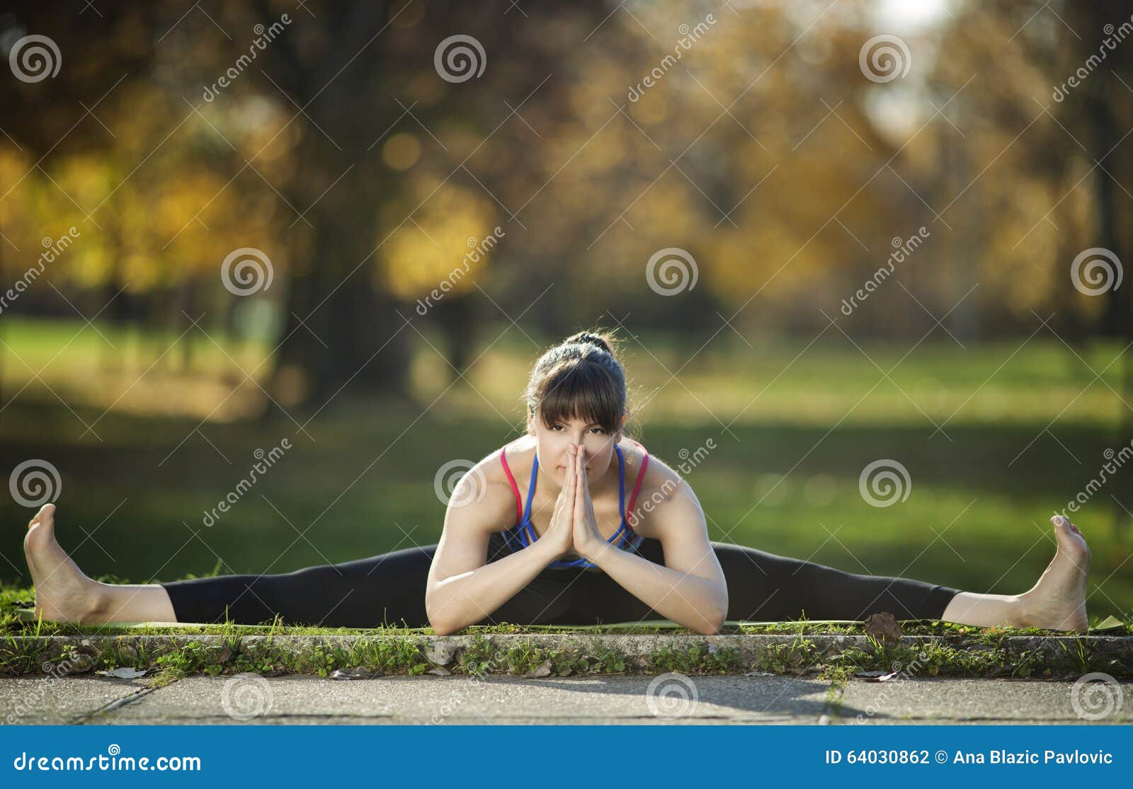 Wide Angle Seated Forward Bend Stock Photo - Image of bend, health ...