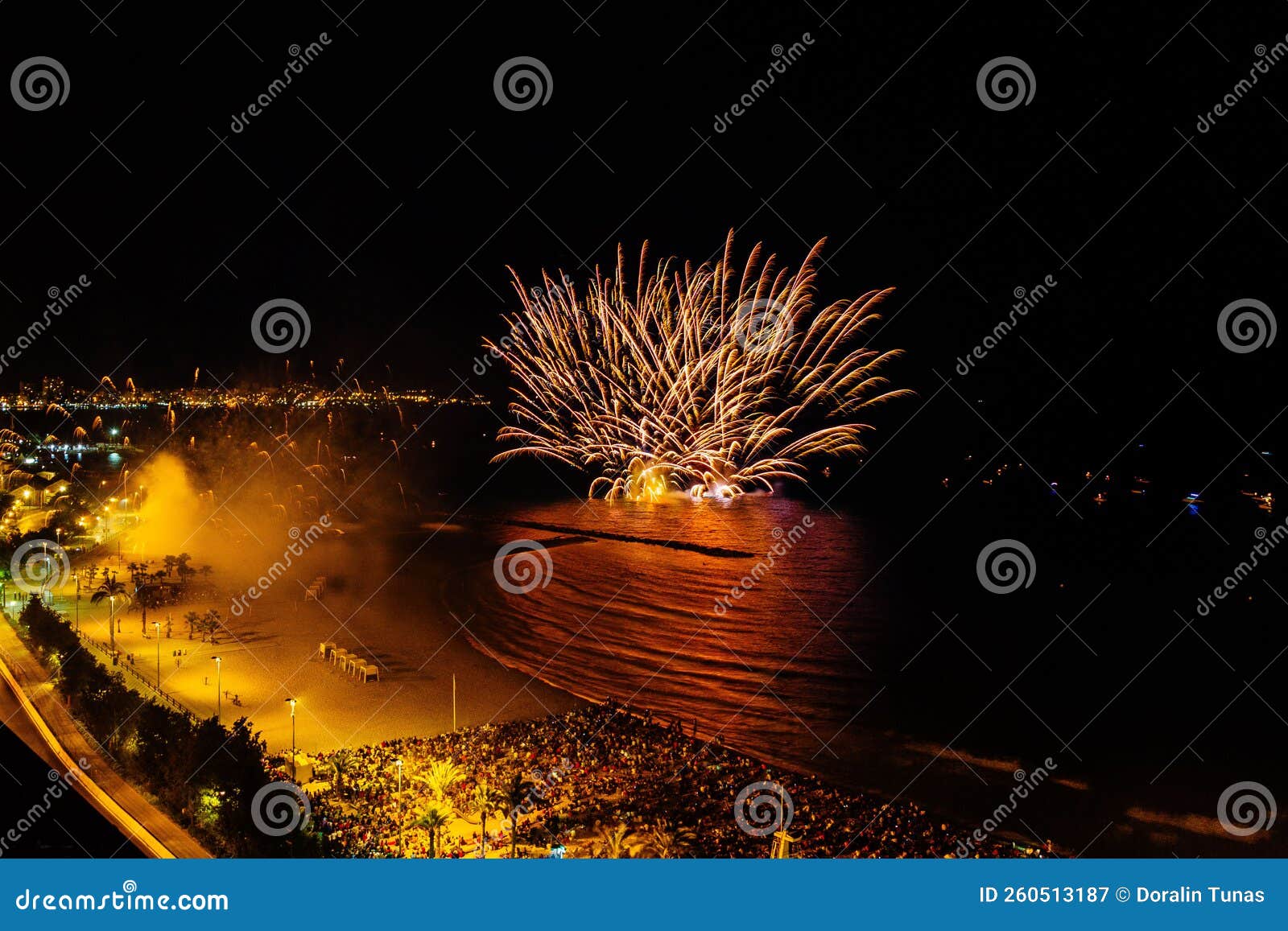 Wide Angle Shot of Bright Fireworks at Night - Great for Wallpapers and ...