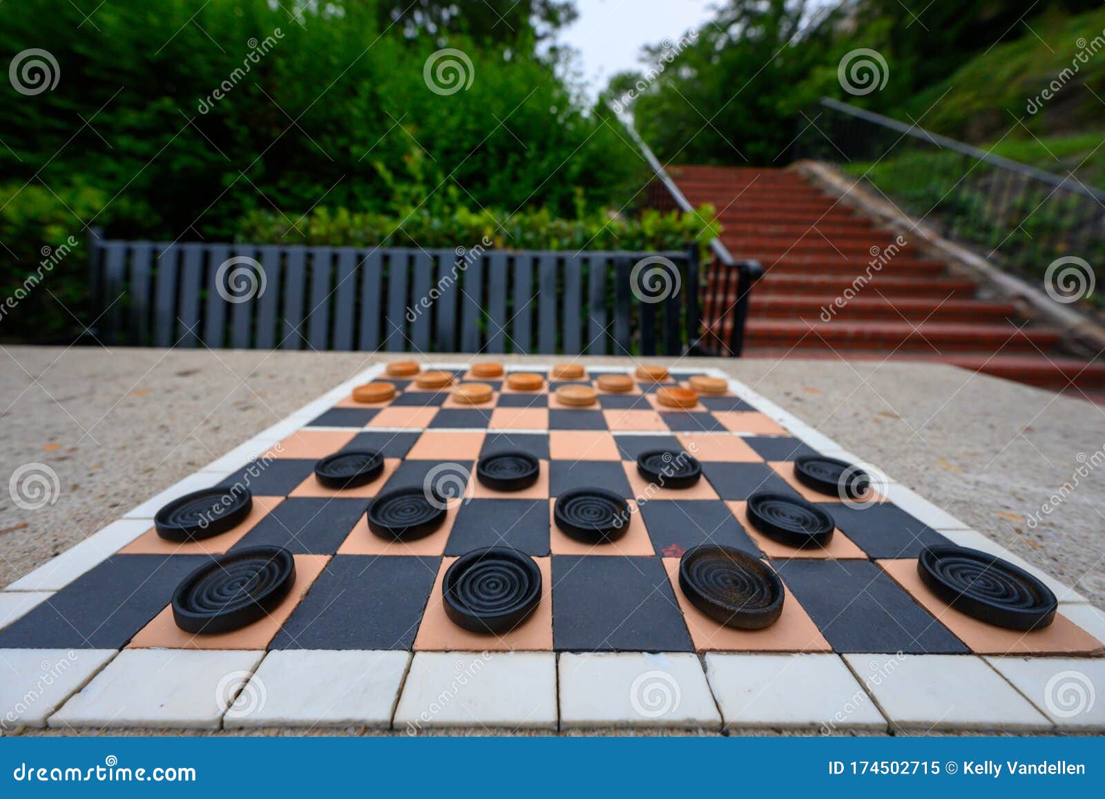 Wide Angle Shot of Checkerboard Stock Image - Image of checkers ...