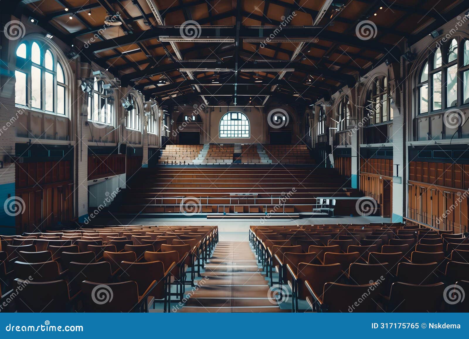 A Wide-angle Shot of an Empty Graduation Venue. AI Generated Stock ...
