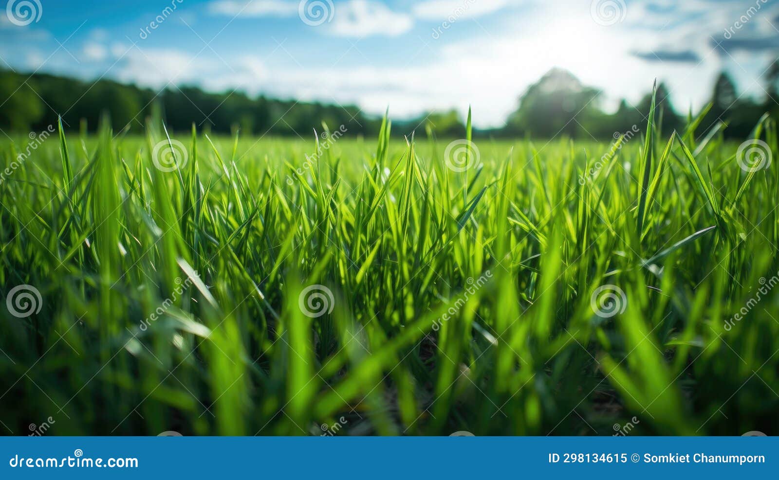 Wide Angle Shot of Green Grass in the Nature Background Stock Image ...