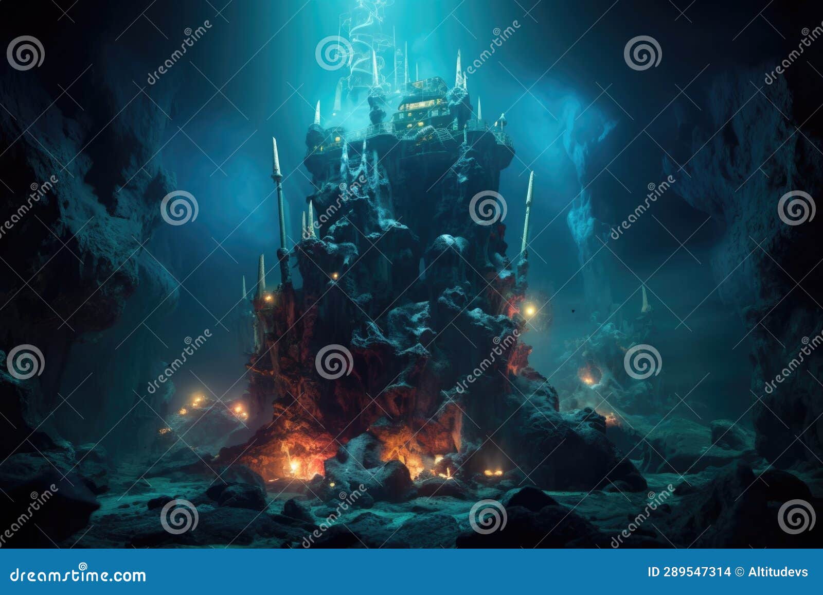 Wide-angle Shot of a Hydrothermal Vent Field in Deep Ocean Stock Photo ...