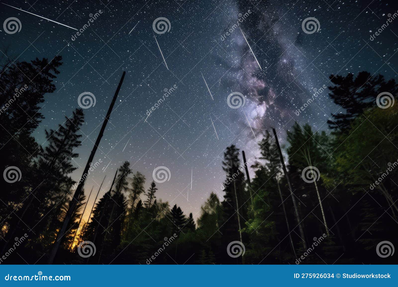 A Wide-angle Shot of the Night Sky, with the Stars and Constellations ...