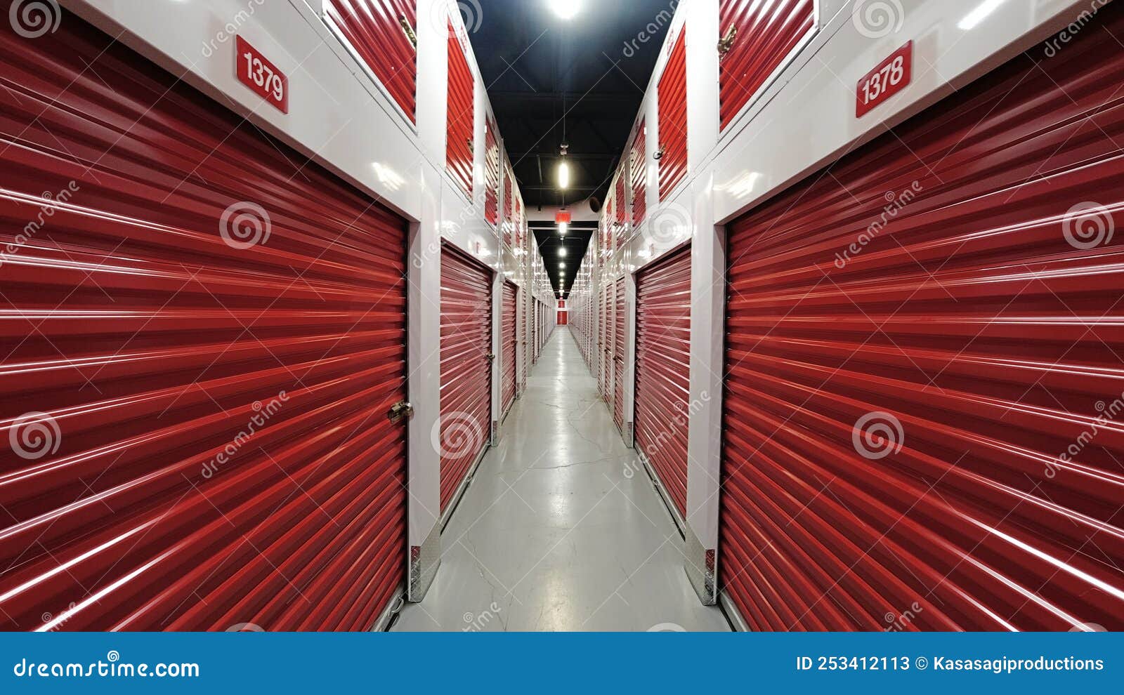 Wide Angle Storage Unit Warehouse Hallway Editorial Stock Photo - Image ...
