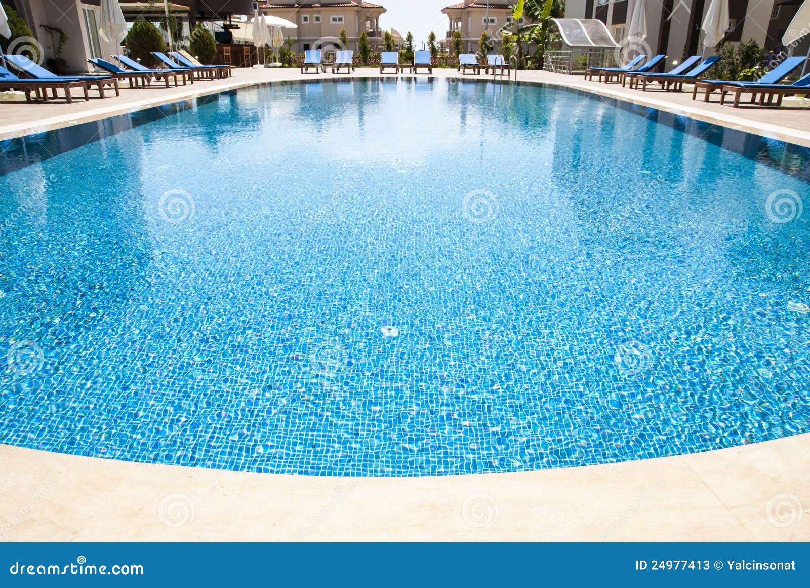 Wide angle swimming pool stock image. Image of beach - 24977413