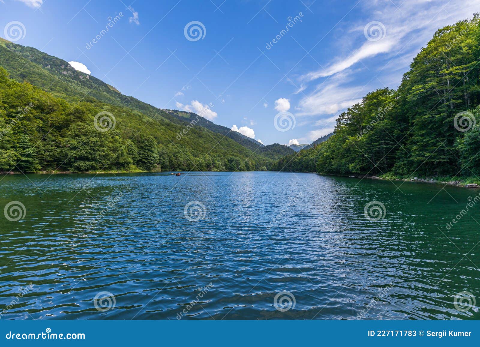 Wide Angle View of Biograd Lake in Montenegro Stock Image - Image of ...