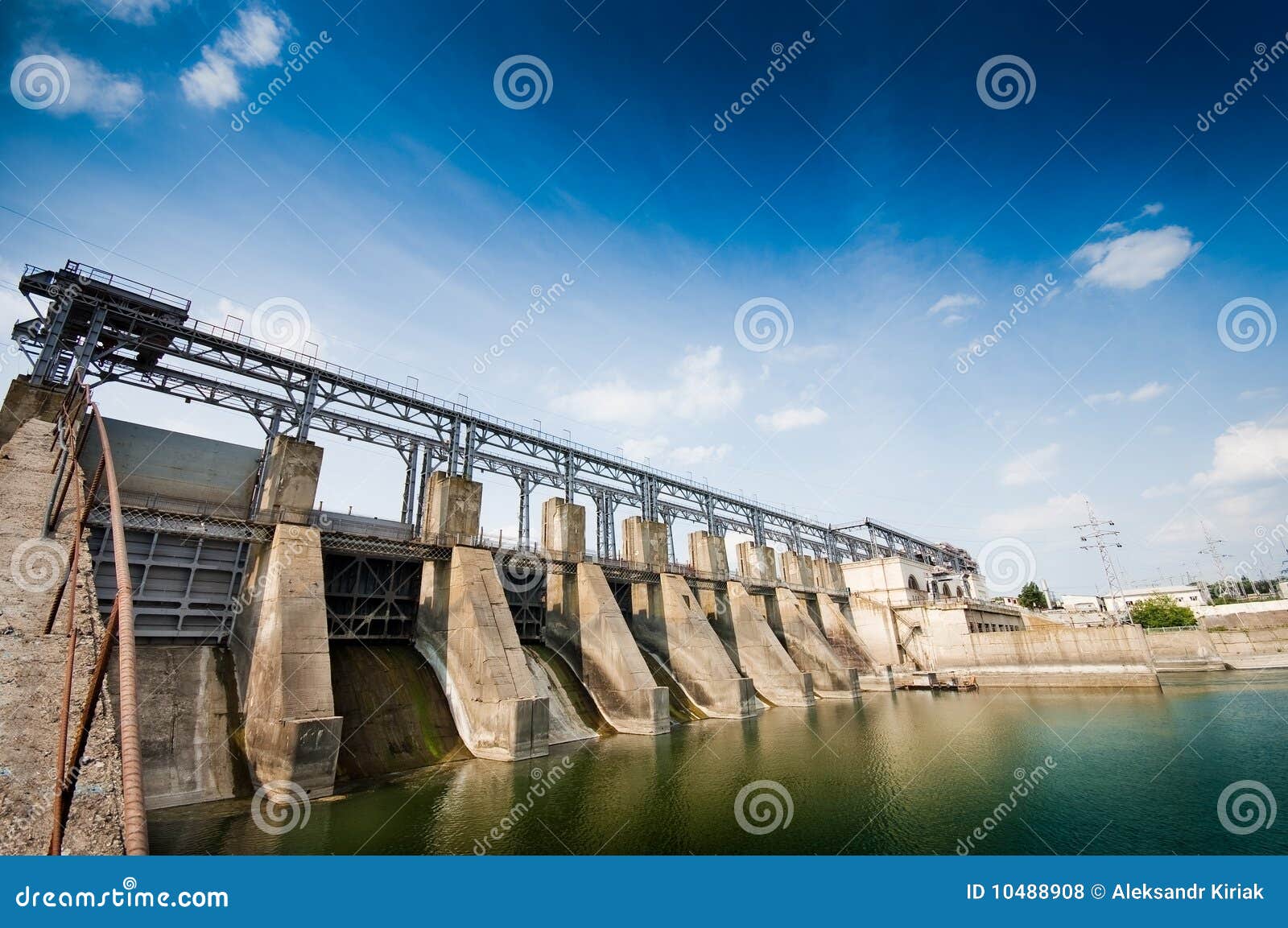 Wide angle view of a dam stock photo. Image of horizontal - 10488908