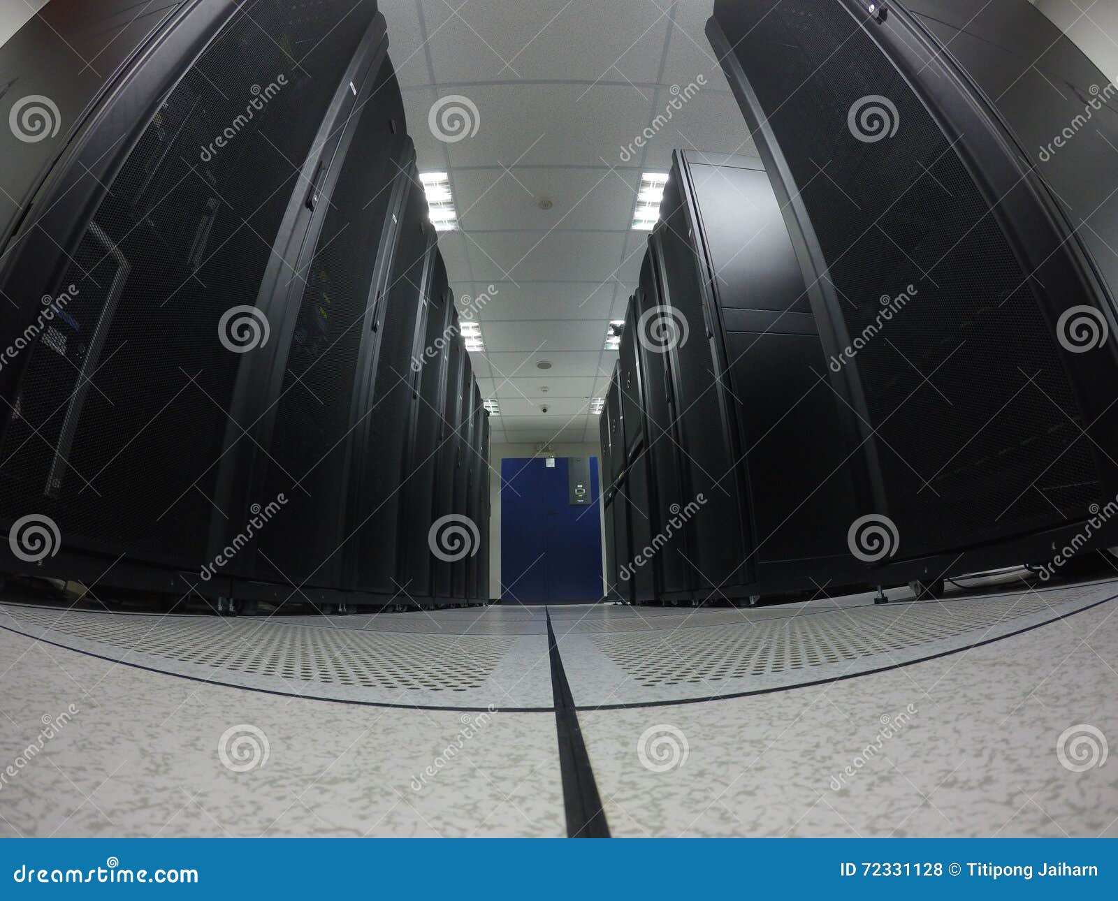 Wide Angle View Data Center Stock Photo - Image of framework, data ...