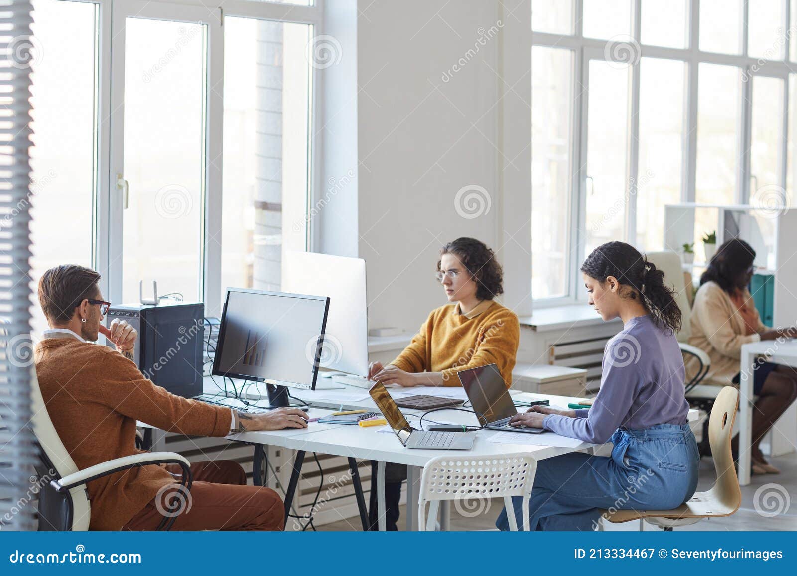 It Development Team in Office Stock Image - Image of software, laptop ...