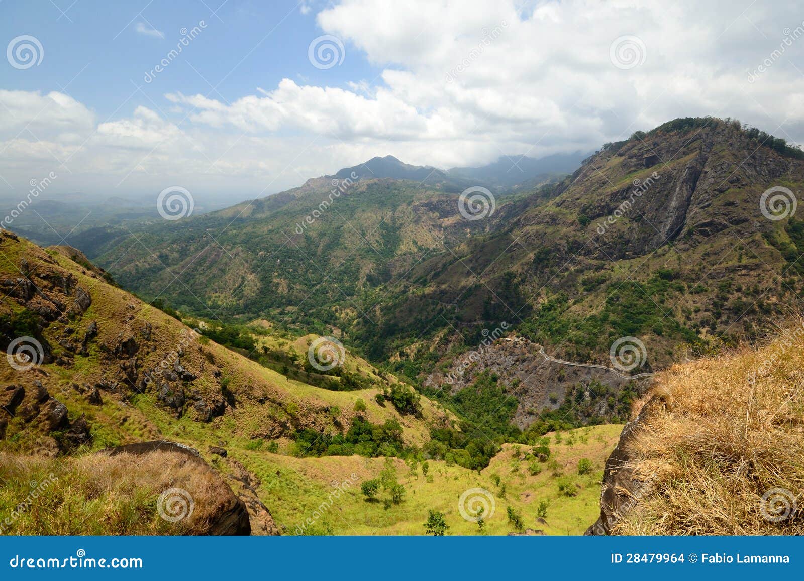 Wide Angle View of Ella Gap, Sri Lanka Stock Photo - Image of cloud ...