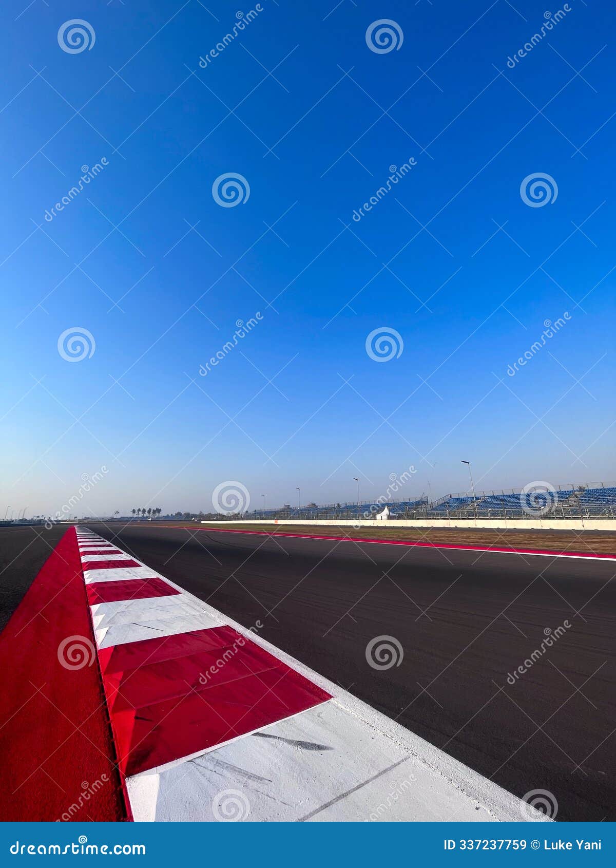 Wide Angle View of an Empty Racetrack in Modern Circuit Stock Image ...