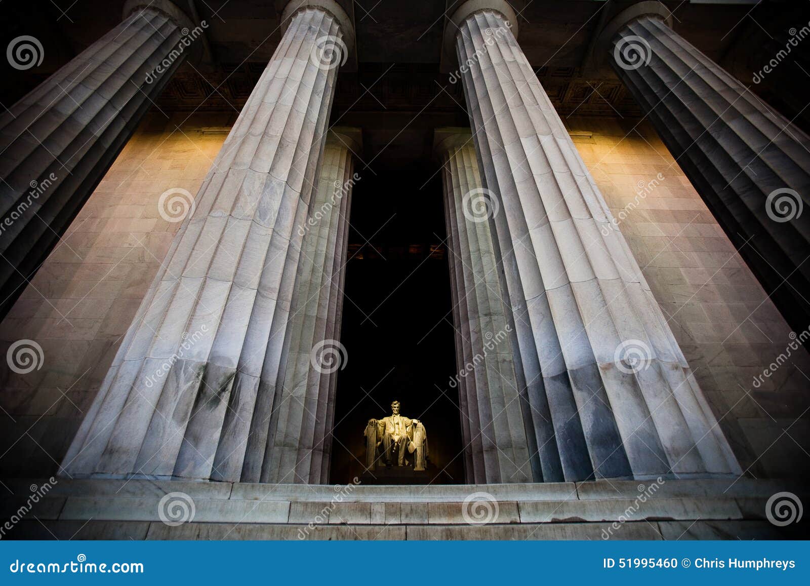 Wide Angle View of Lincoln Memorial Stock Photo - Image of president ...