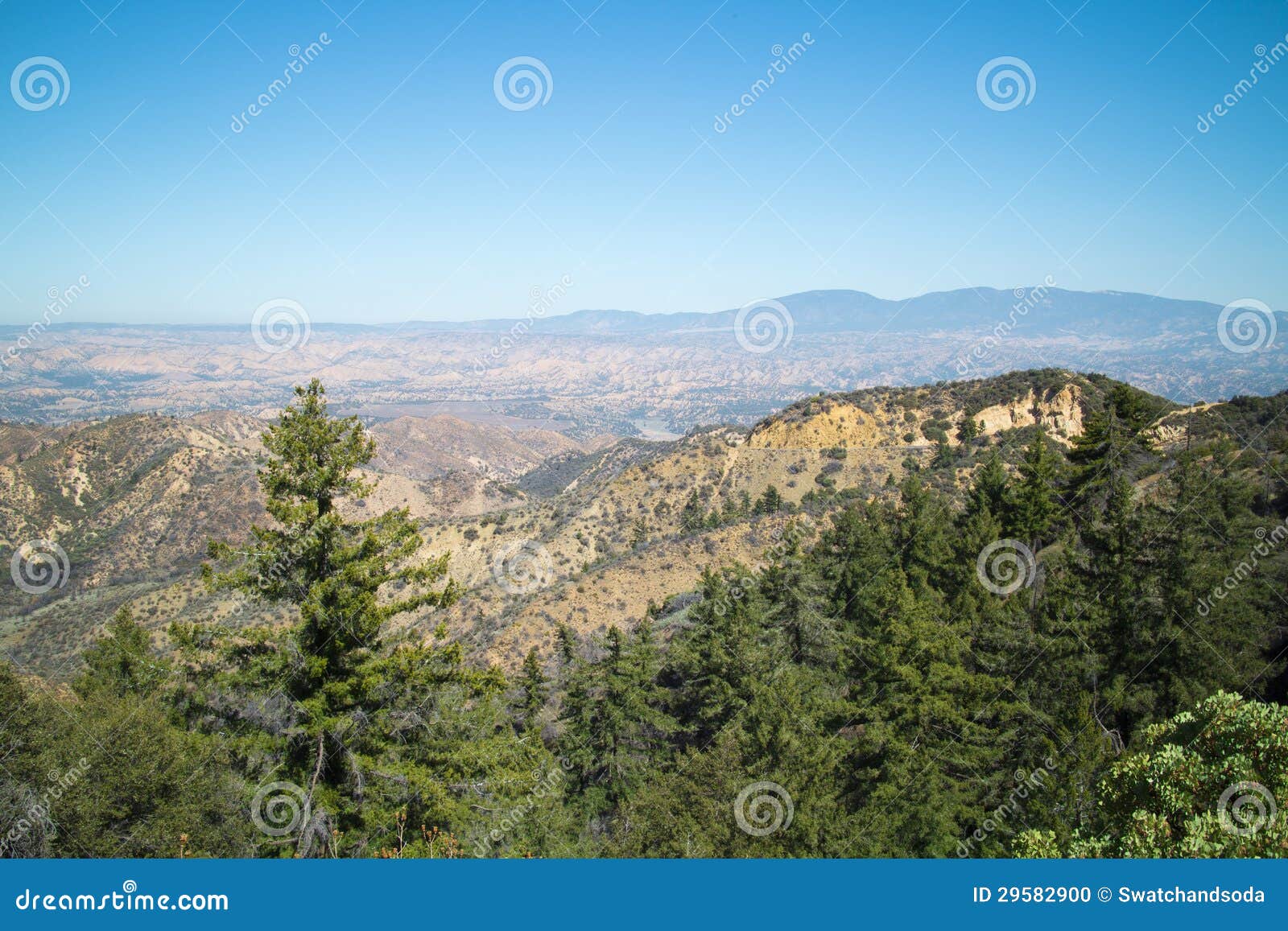 Wide Angle View Overlooking Trees and Valley Stock Photo - Image of ...