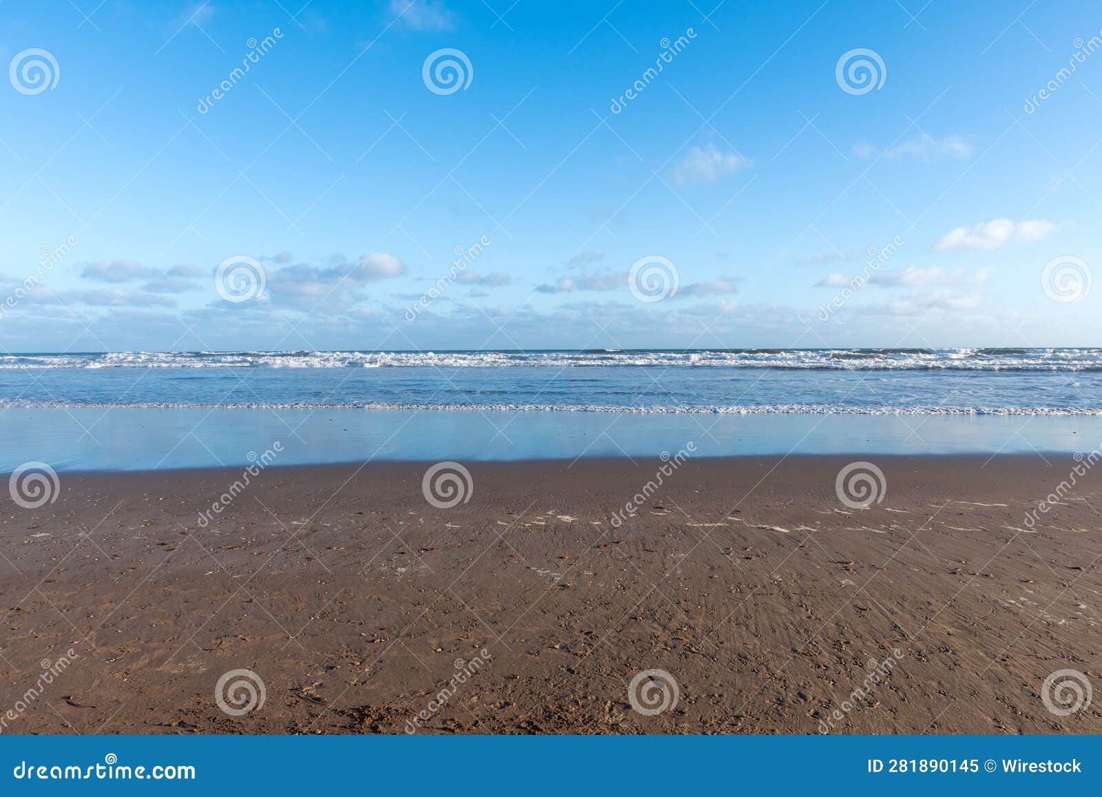 Wide-angle View of the Sea Horizon. Stock Image - Image of travel ...