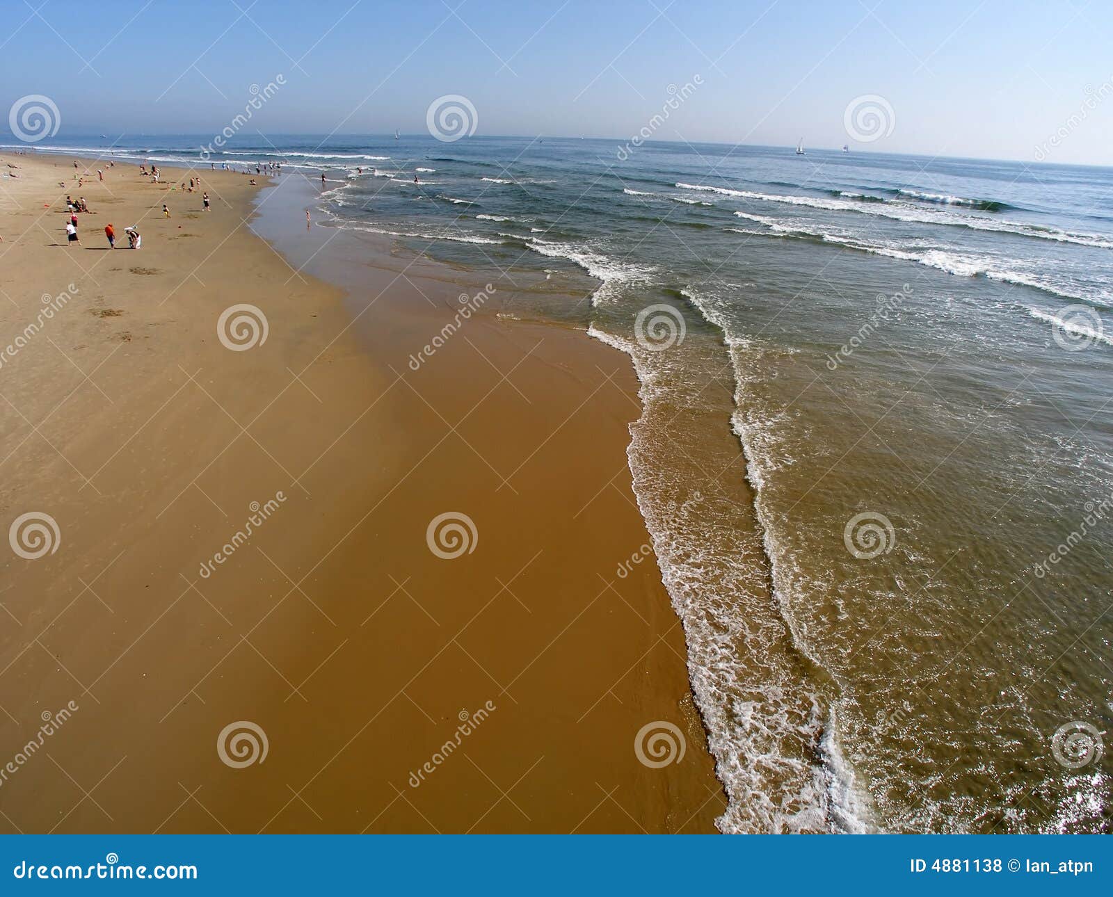 Wide Angle View of Sea and Shore Stock Photo - Image of water, outdoor ...