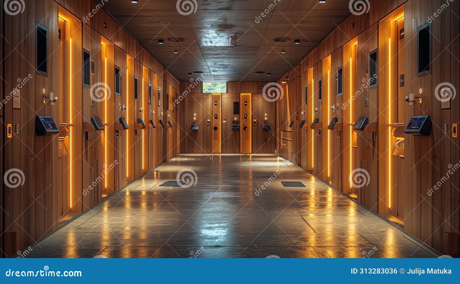 Wide-angle View of a Smart Locker System, Illustrating Its Versatility ...