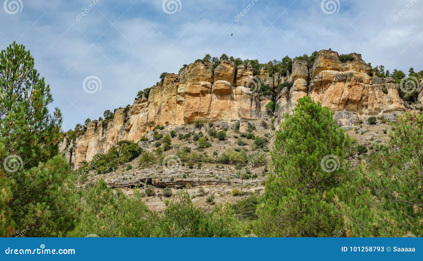 Landscape in Cuenca, Wide Angle Stock Image - Image of cloudy ...