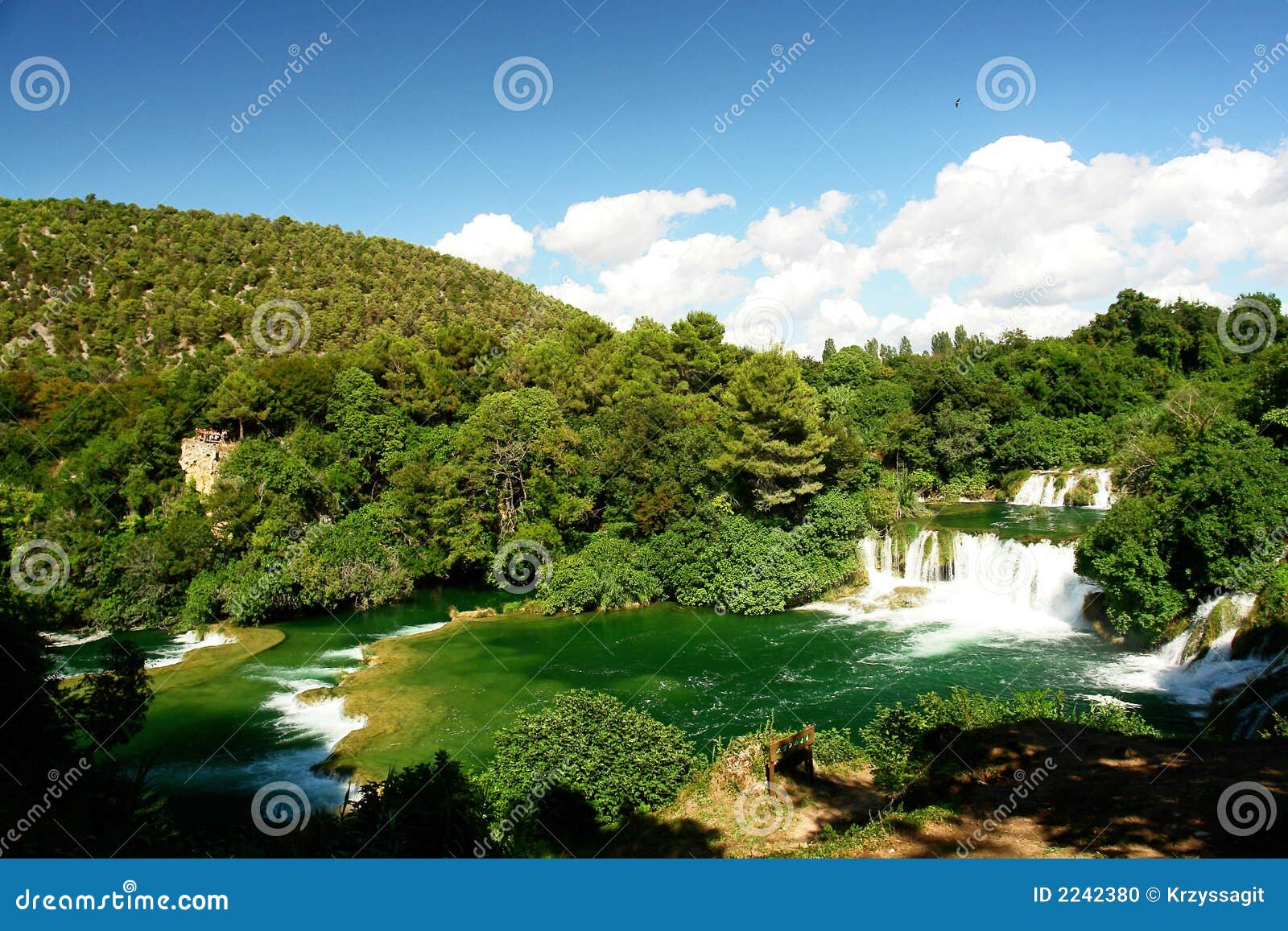 Wide angle waterfall view stock photo. Image of landscape - 2242380