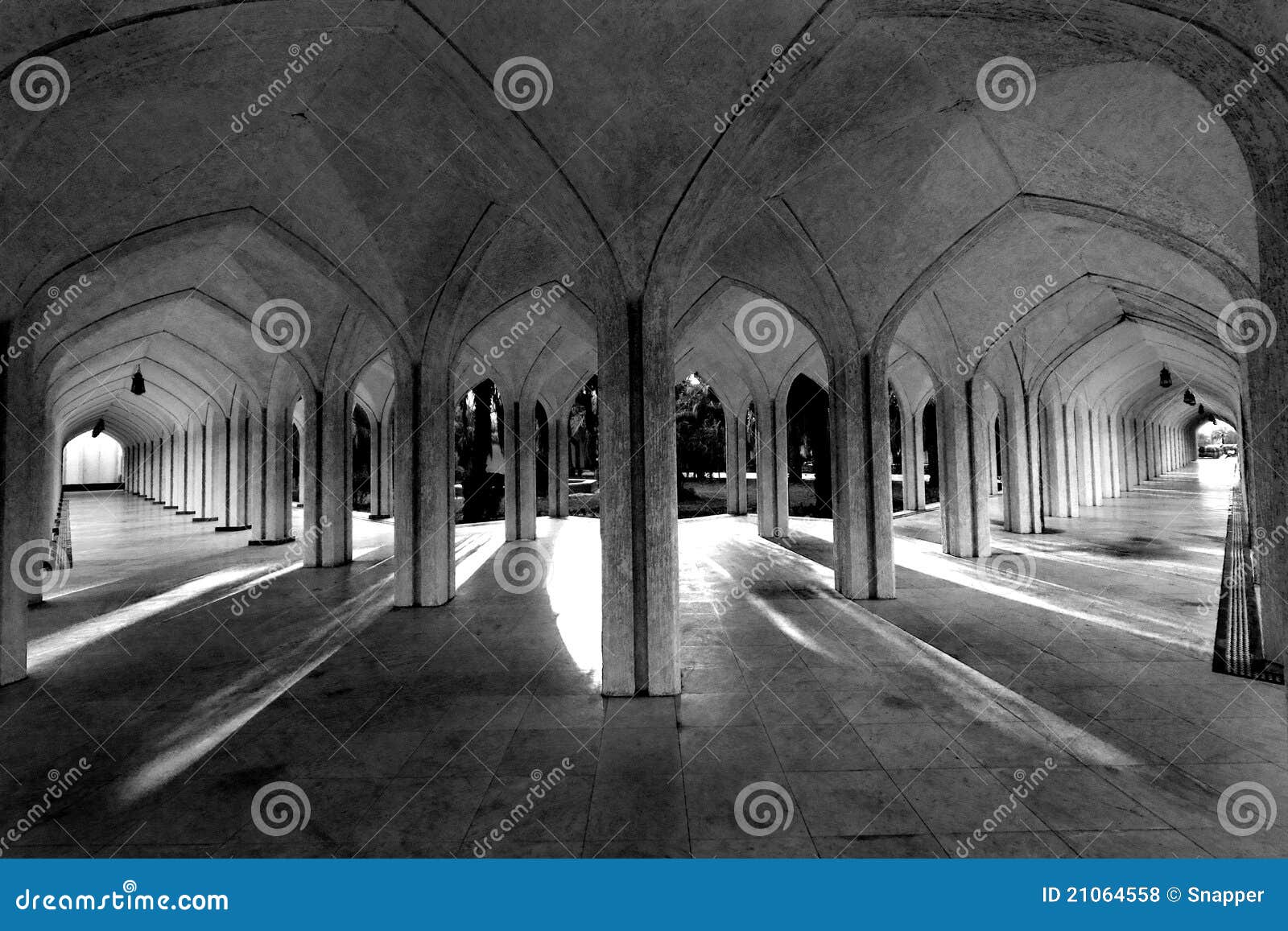 Wide arched hallway stock photo. Image of arches, architecture - 21064558
