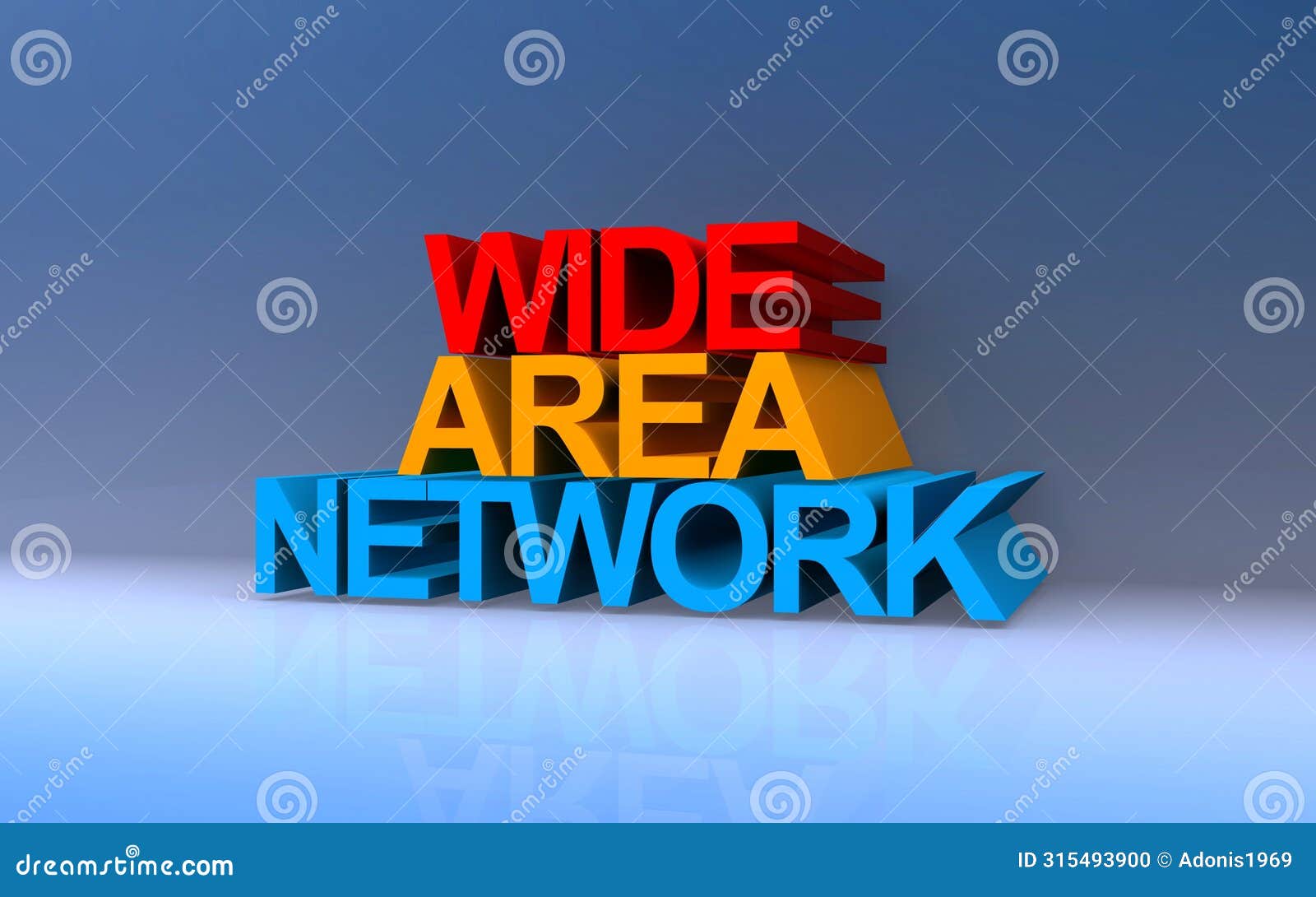 Wide area network on blue stock illustration. Illustration of server ...