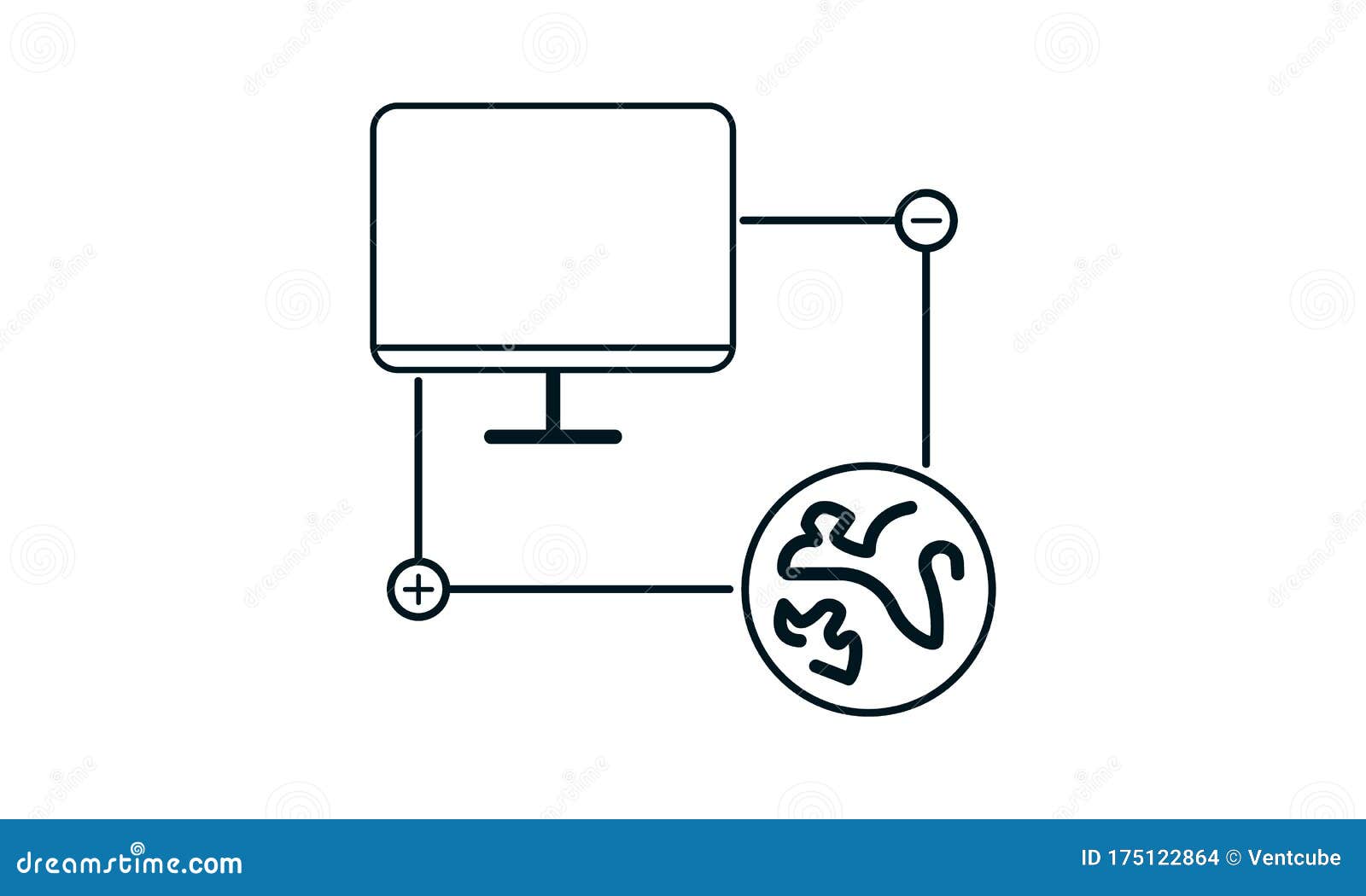 Wide Area Network WAN Icon Vector Illustration. Stock Illustration ...