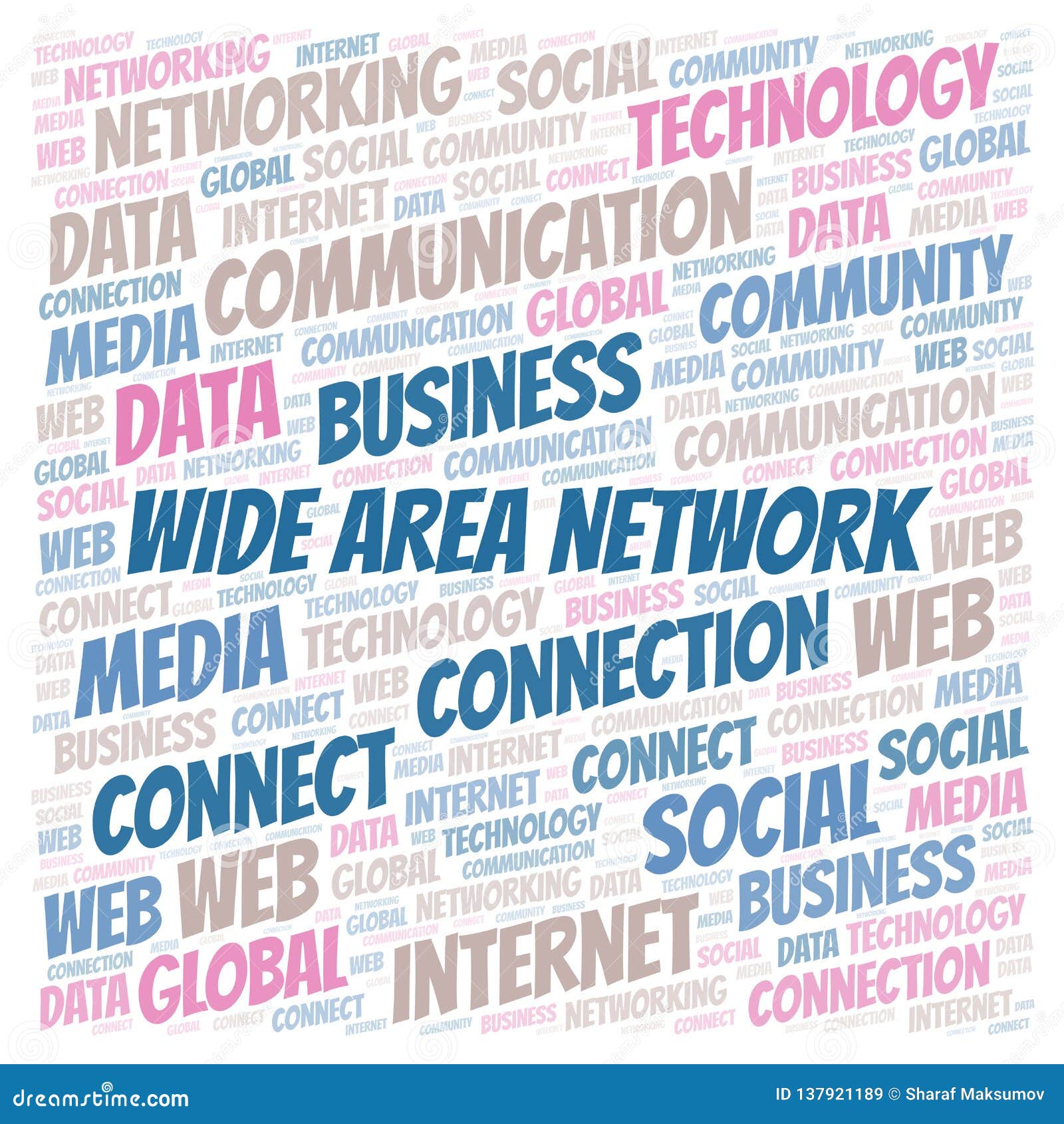Wide Area Network Word Cloud Stock Illustration - Illustration of ...