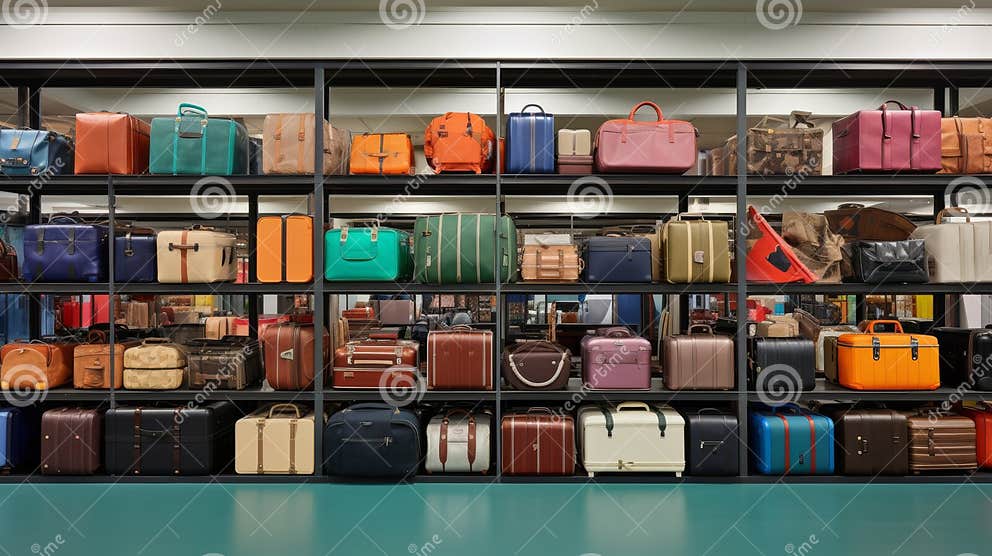 Wide Array of Various Colored Luggage Pieces on Display Shelves ...