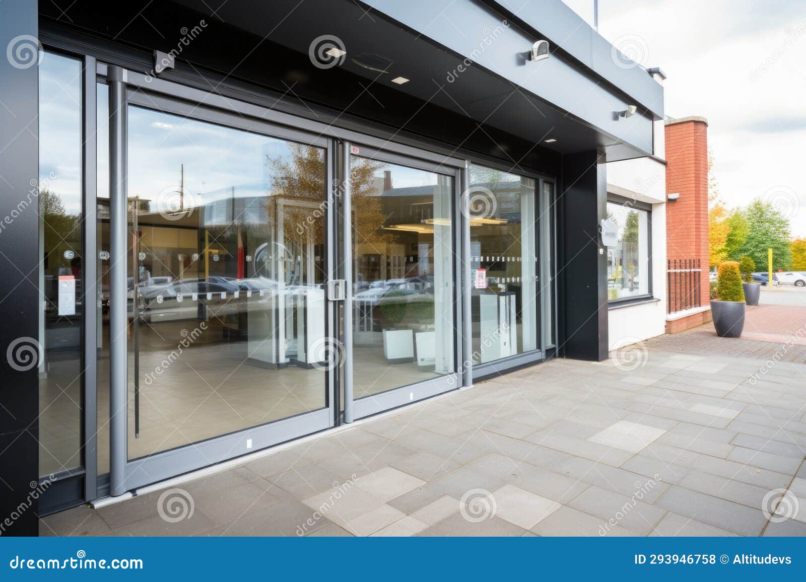 Wide Automatic Sliding Doors for Easy Access Stock Photo - Image of ...