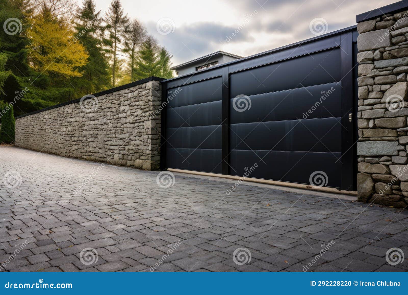 Wide Automatic Sliding Gate with Remote Control. Security and ...