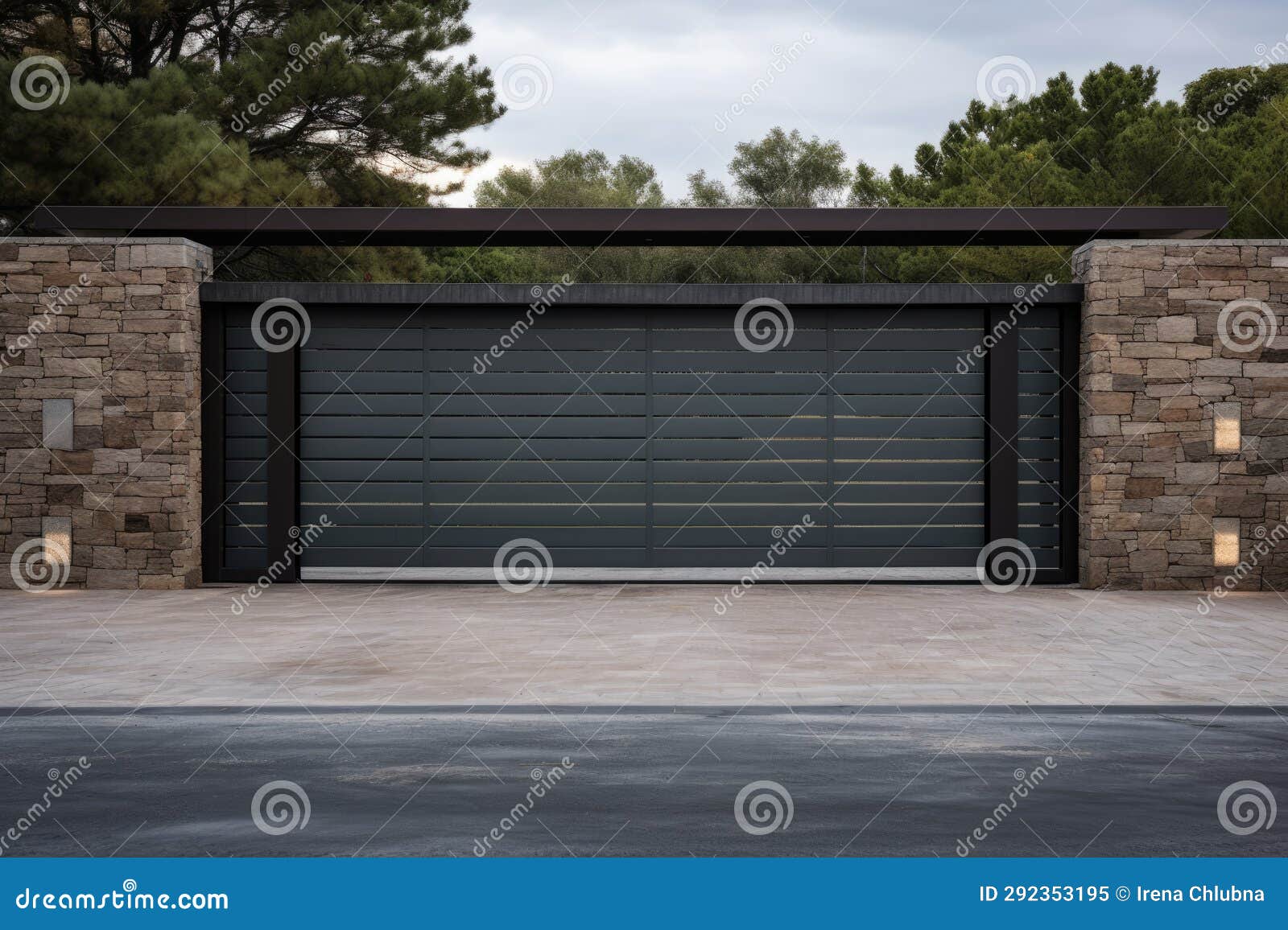 Wide Automatic Sliding Gate with Remote Control. Security and ...