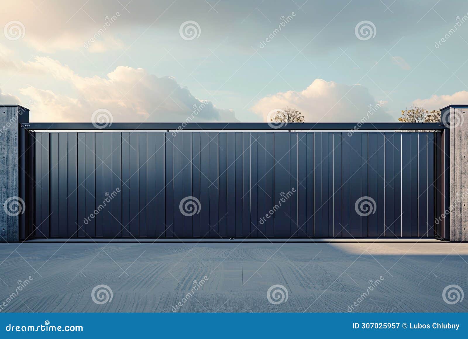 Wide Automatic Sliding Gate with Remote Control. Security and ...