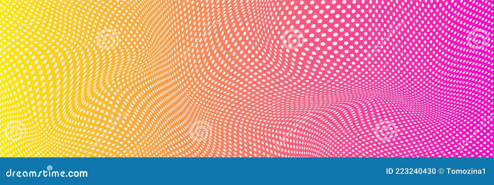 Wide Banner with Abstract Distorted Structure Stock Vector ...