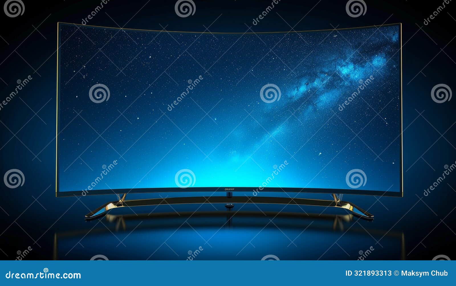 Wide Banner Mockup of Blank Tv Screen for Streaming Service or ...