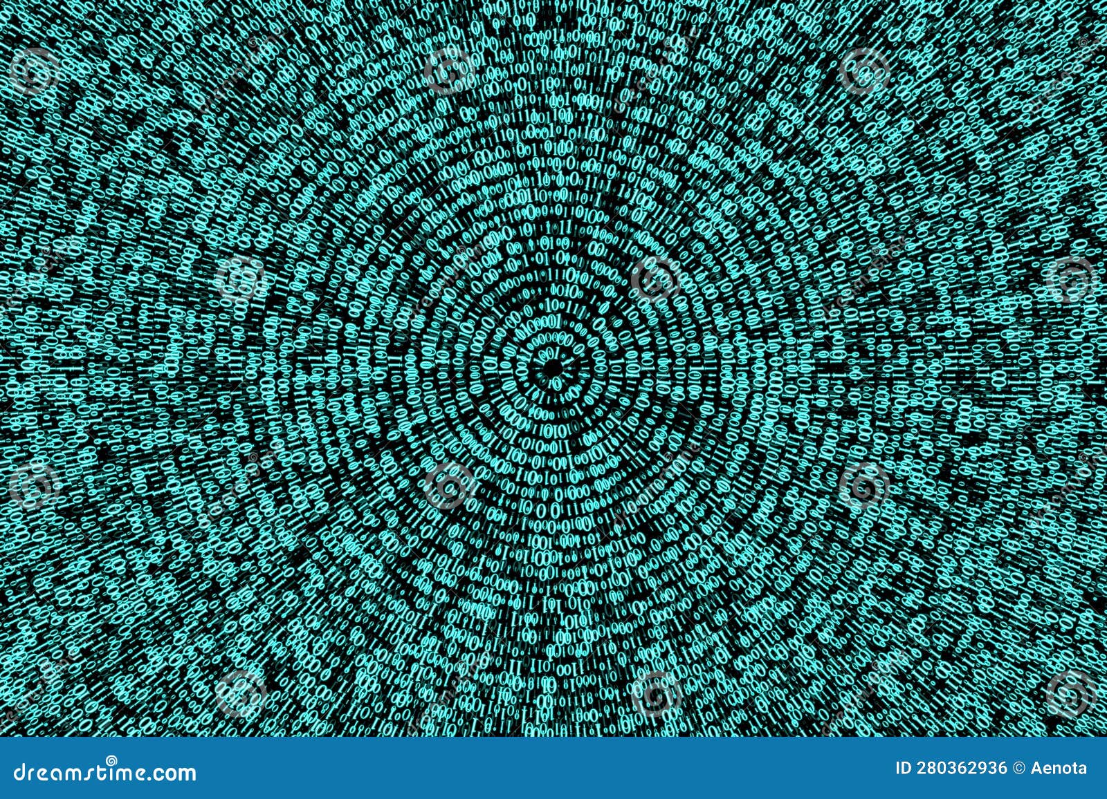 Wide Binary Digital Background Stock Illustration - Illustration of ...