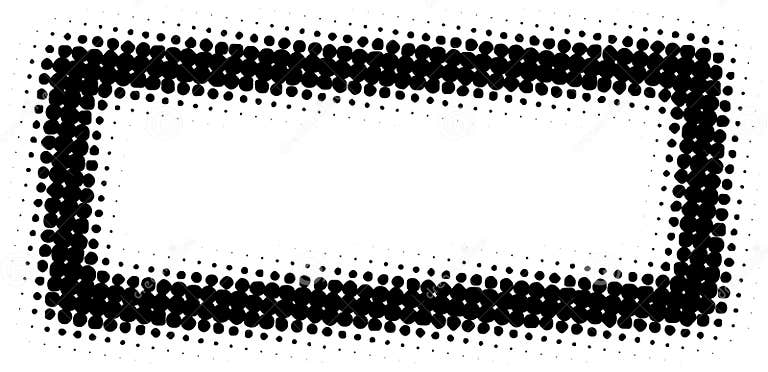 Rectangular Dot Matrix Border Stock Vector - Illustration of abstract ...
