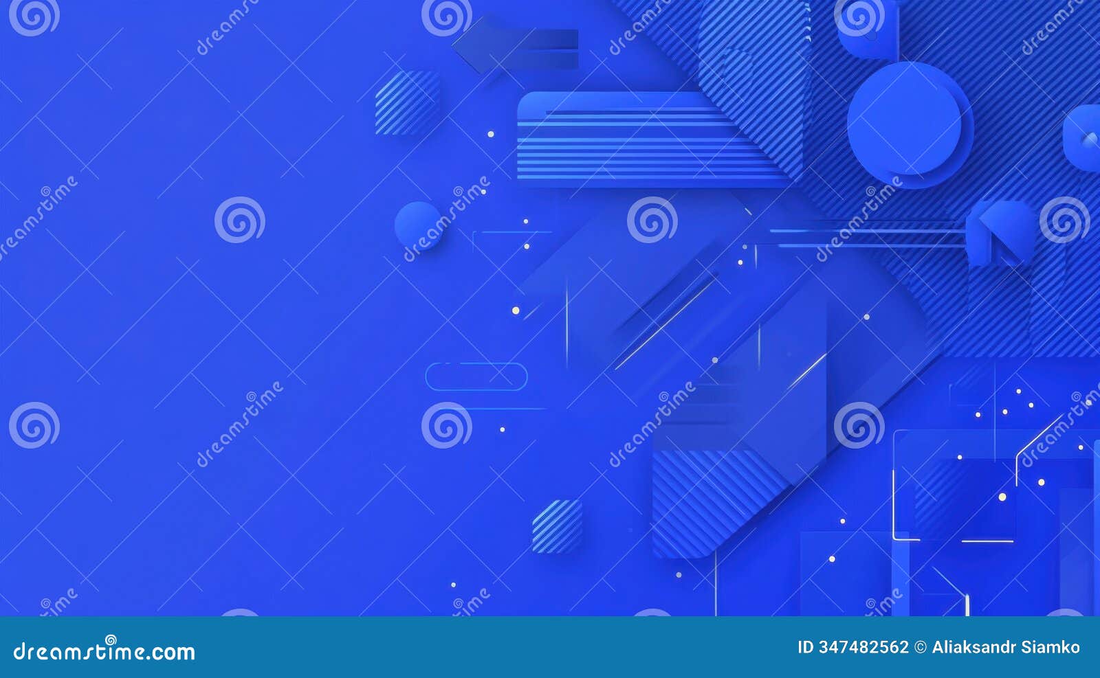 Wide Blue Backdrop Featuring Modern Technological Elements Stock ...