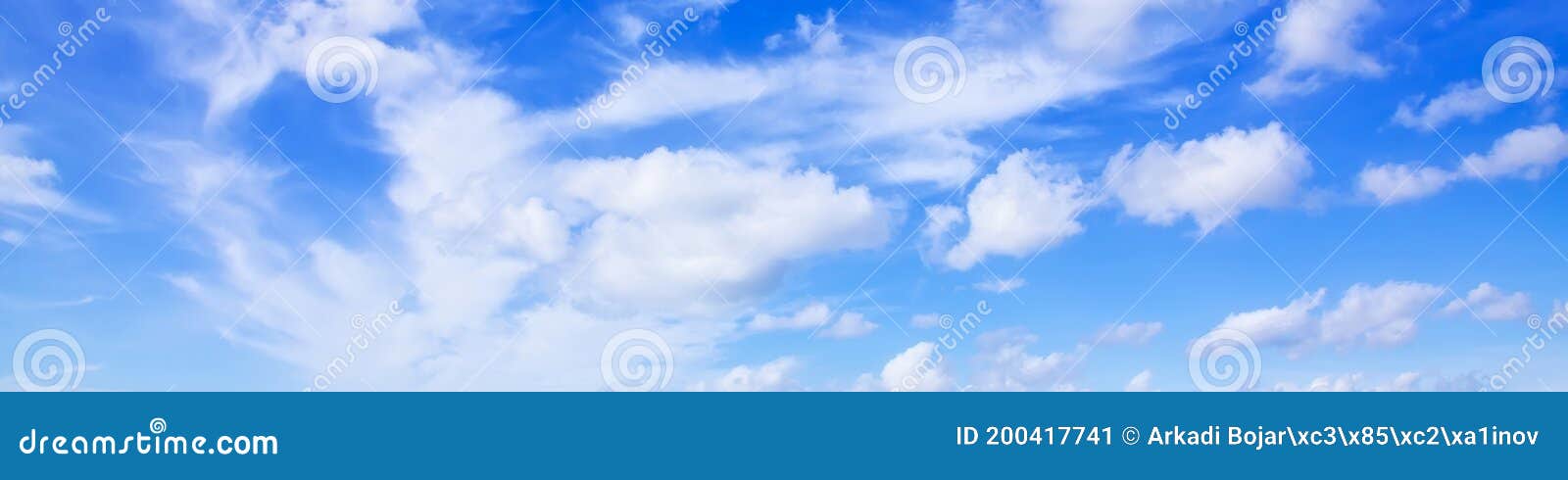 Wide blue sky banner stock image. Image of abstract - 200417741