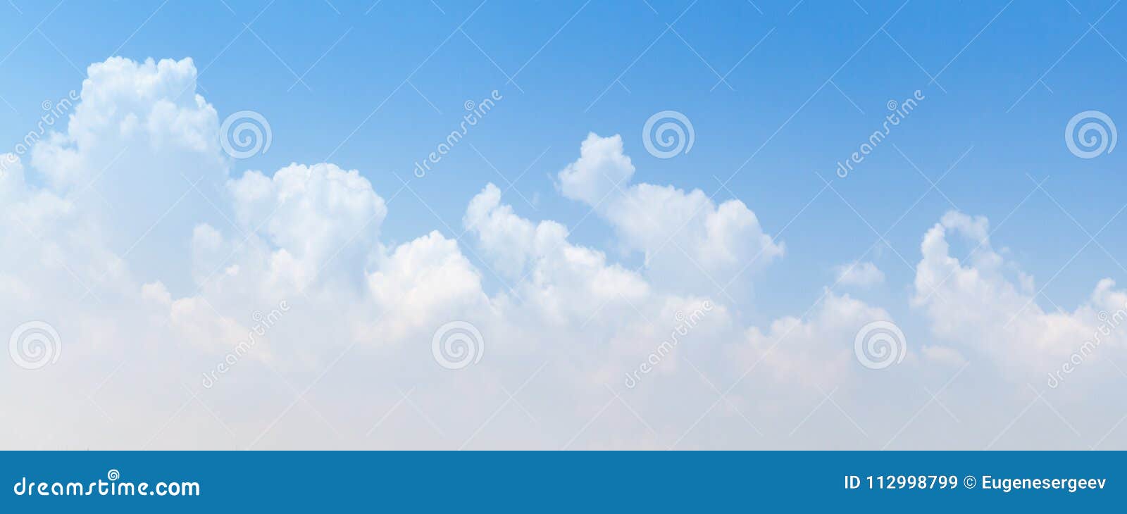 Wide Blue Sky Panoramic Background Stock Image - Image of seascape ...