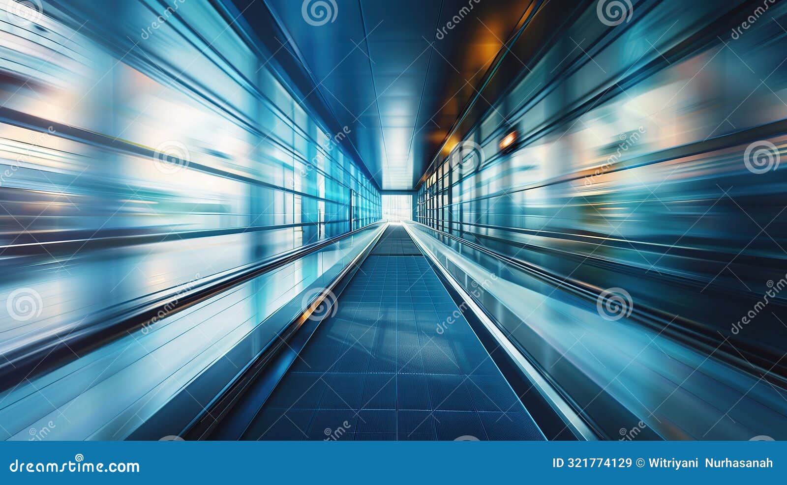 Wide Blurred Empty Abstract Building Pathway Background from ...