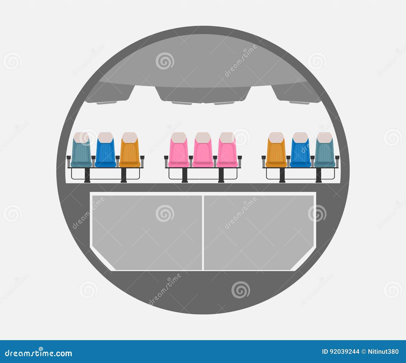 Fuselage Cross Section RGB Color Icon Vector Illustration ...