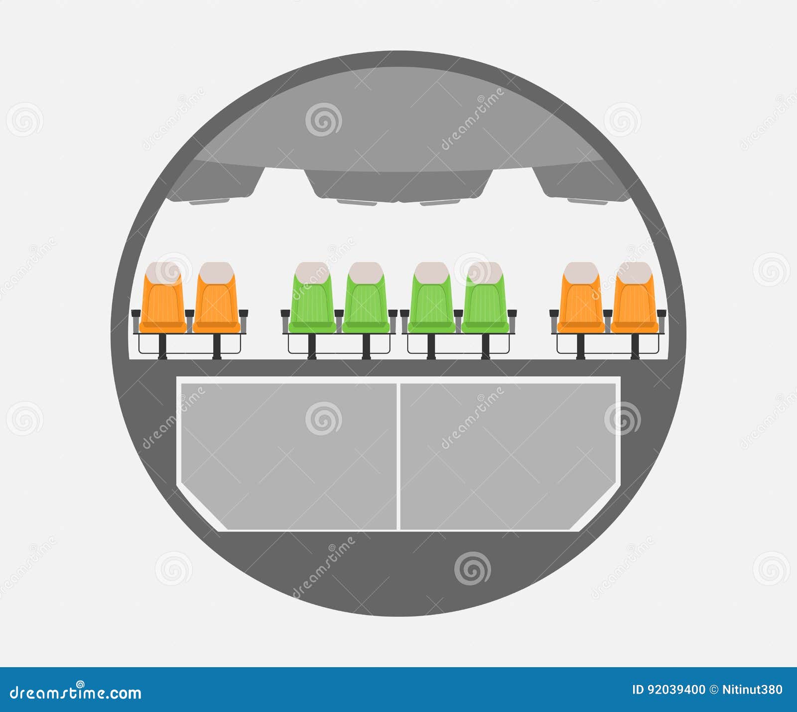 Wide Body Airplane Cross Section Vector on White Background Stock ... Wide Body Airplane Cross Section Vector on White Background Stock ...