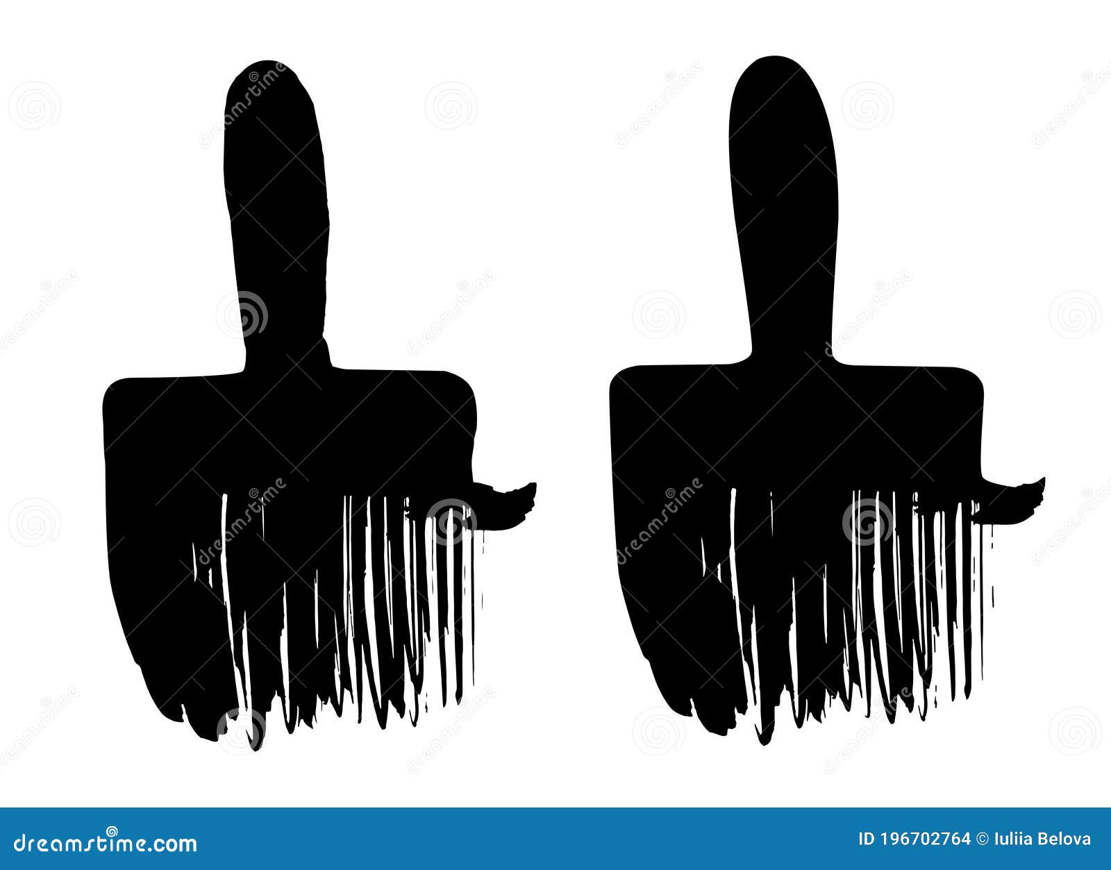 Wide Bristle Paint Brush. Sign. Logo Stock Vector - Illustration of ...