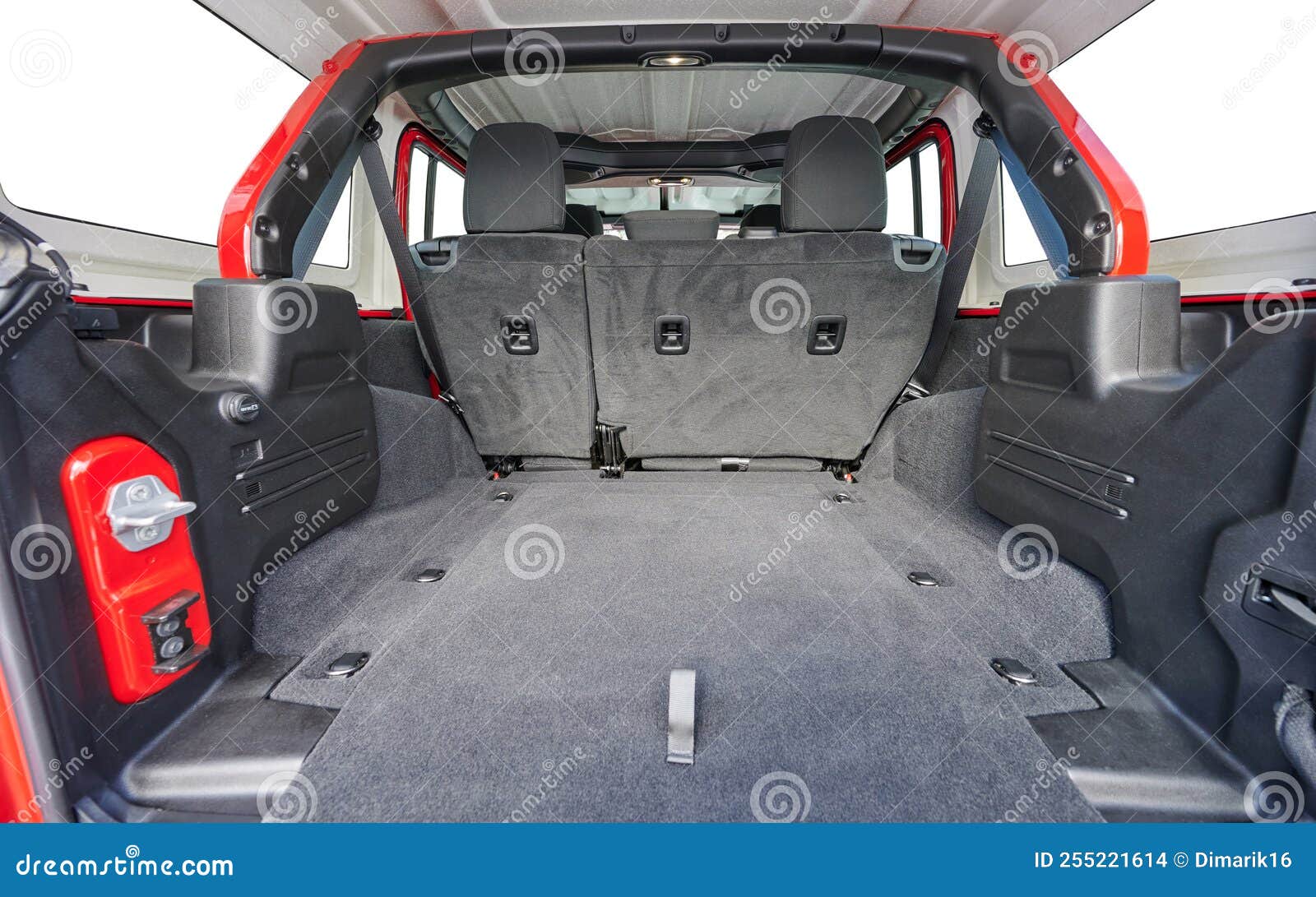 Wide clean empty car boot stock photo. Image of isolated - 255221614