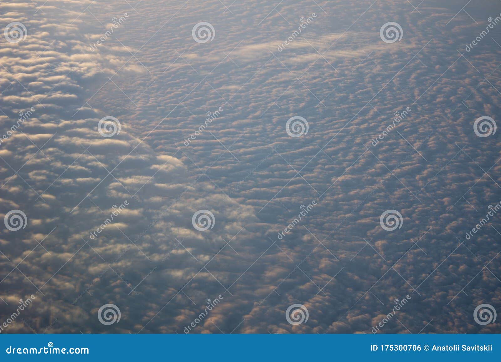 Wide Cloud Landscape Aerial View from a Plane Stock Photo - Image of ...