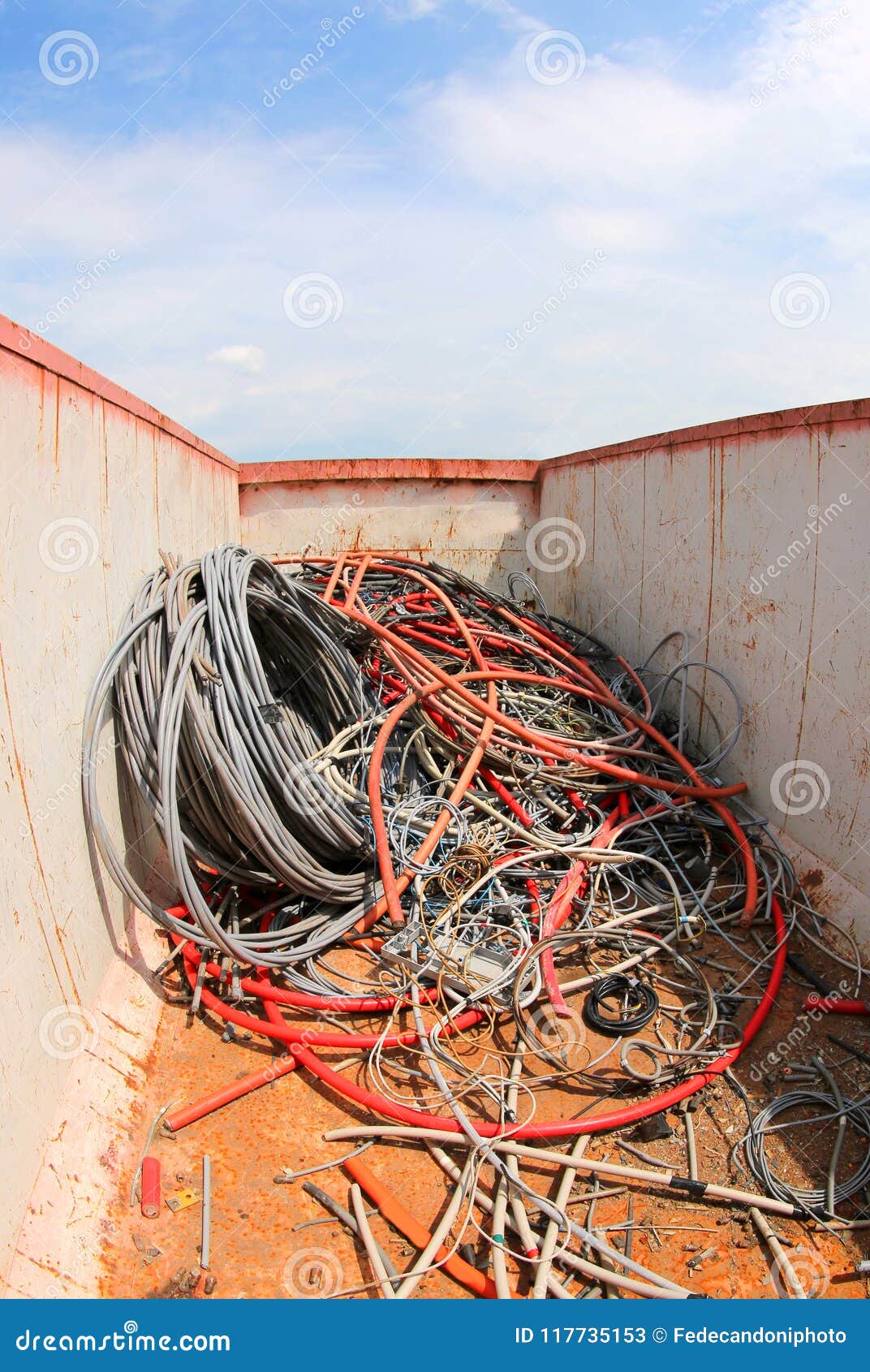 Container with the Electric Cables Stock Image - Image of collection ...
