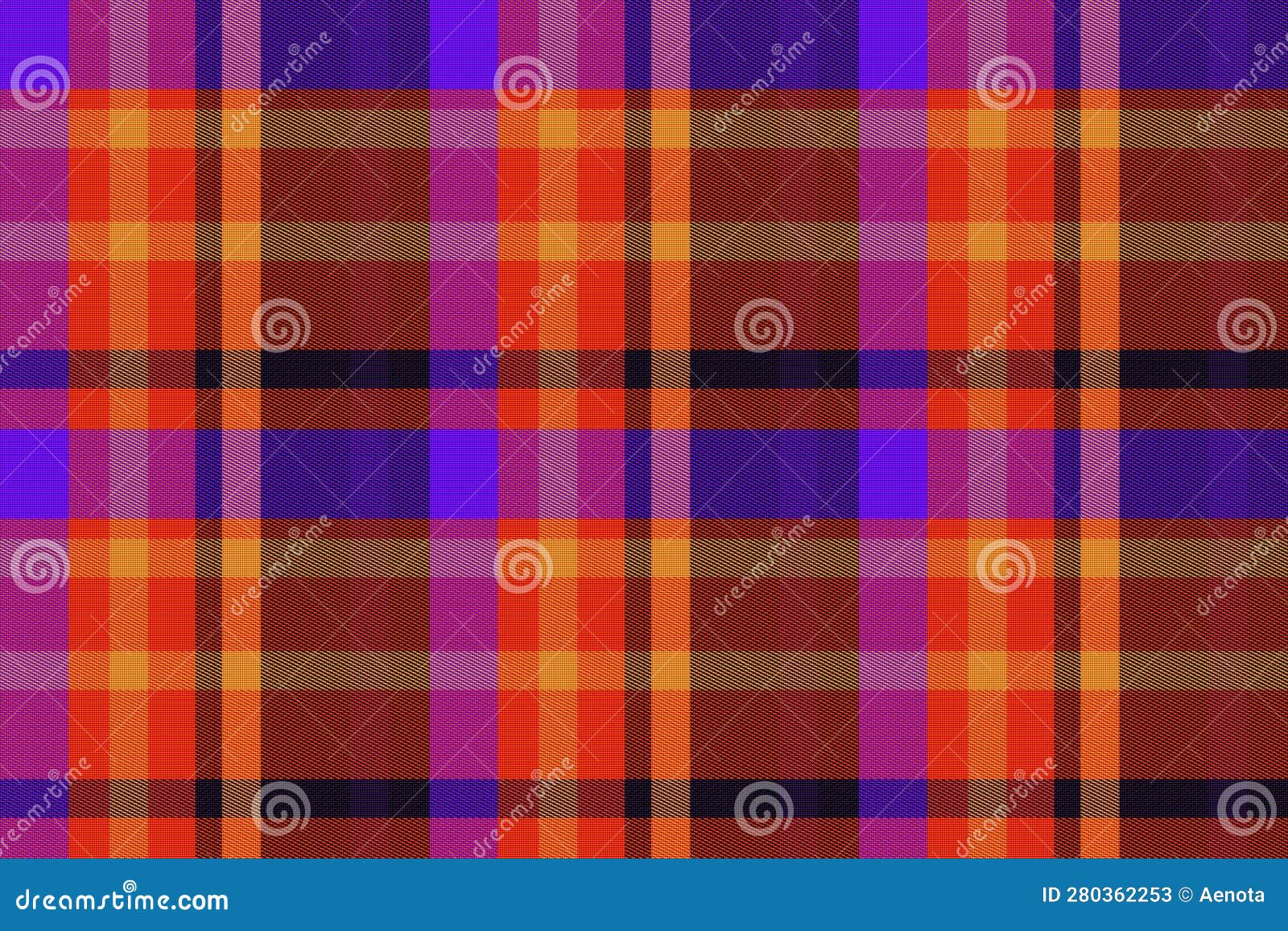 Wide Continuous Plaid Fabric Pattern Stock Illustration - Illustration ...